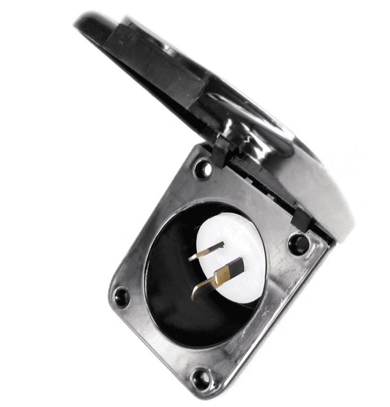 Transco 15A Black Caravan Power Inlet - IP54 Weatherproof 240V | IL15B ...